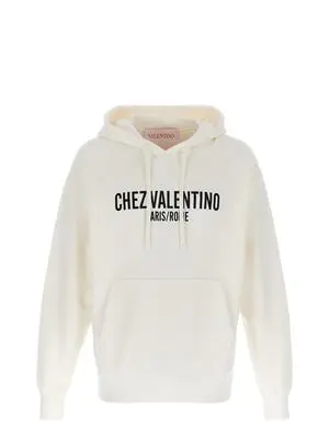 Valentino Garavani Oversized Hoodie With Front Print - White