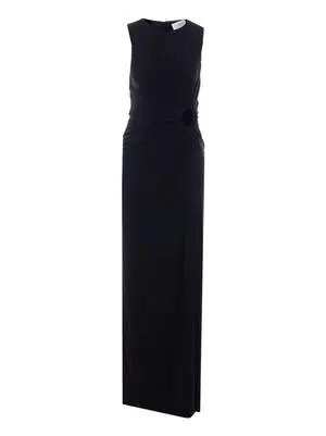 Sportmax Sleeveless Draped Cut-out Detail Dress - Black