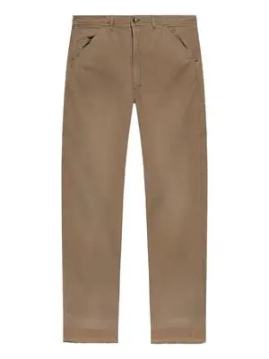 MAISON MARGIELA Cotton Herringbone Straight Leg Trousers - Multicolor