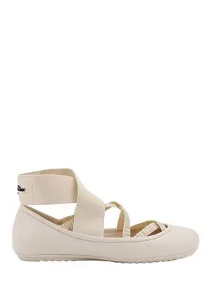 Dior Leather Ballerinas With Elastic Straps - Multicolor