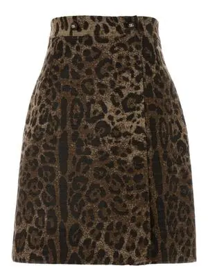 Dolce & Gabbana Embroidered Wool Skirt - Multicolor