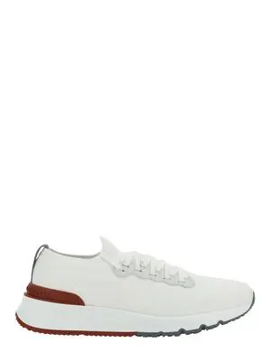 Brunello Cucinelli Cotton Lace-up Sneakers - White