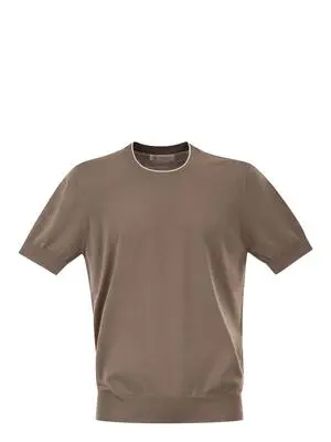 Brunello Cucinelli Short-sleeved Cotton Jersey - Multicolor