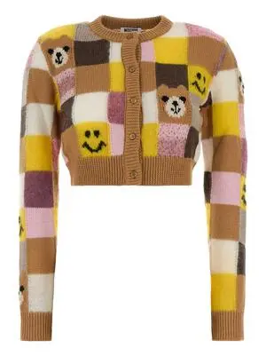 Moschino Embroidered Nylon Blend Cardigan - Multicolor