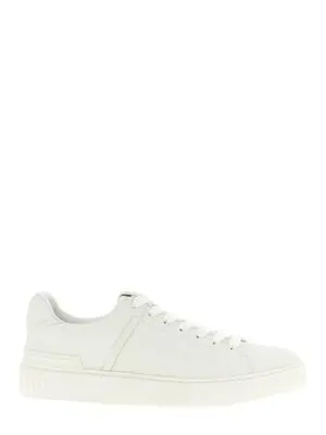 Balmain B-cout Smooth Leather Sneakers - White
