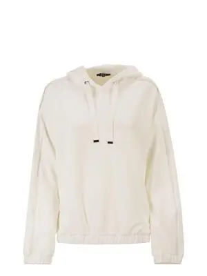 FAY Jersey Hooded Sweatshirt - White