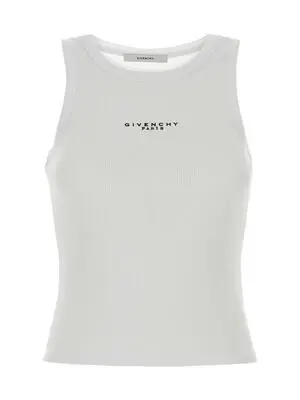 Givenchy Stretch Cotton Tank Top - White