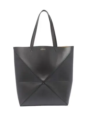 Loewe Calf Leather Tote Bag - Gray