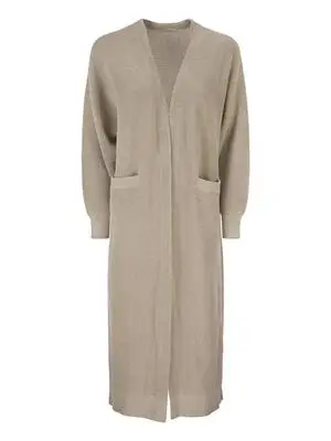 BRUNELLO CUCINELLI BRUNELLO CUCINELLI Sparkling Textured Cotton Long Cardigan