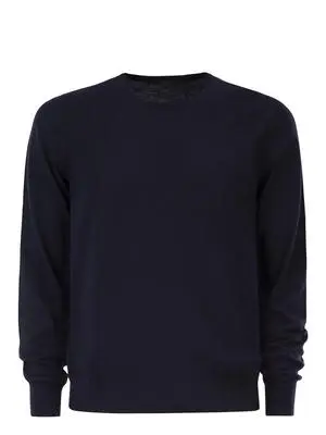 Kiton Kiton Long-Sleeved Wool Crew Neck Jumper Multicolor