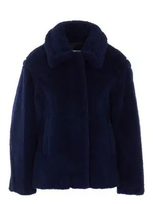 Max Mara Teddy Effect Jacket - Blue