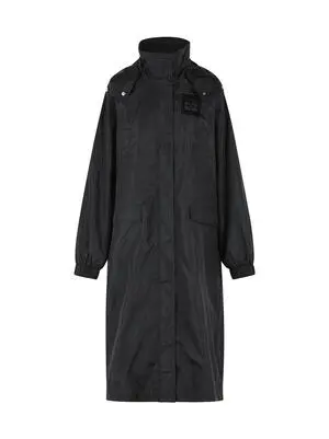 GANNI Nylon Raincoat - Black
