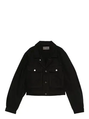 LEMAIRE LEMAIRE Cropped Cotton Jacket With Notched Lapel Multicolor