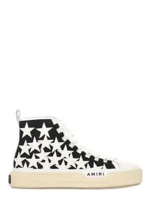 Amiri Star Motif High-top Canvas Trainers - Black