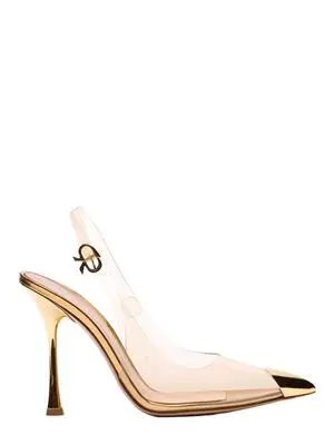 GIANVITO ROSSI Diana Slingback Pumps - Gold