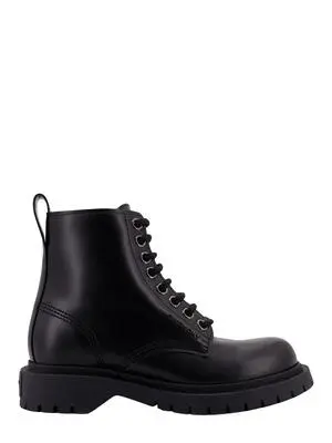 Givenchy Leather Lace-up Ankle Boots - Black