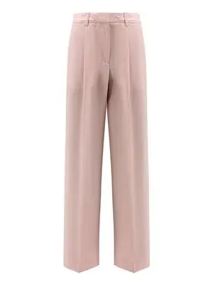 TOTEME Slanted Cut Organic Cotton Trousers - Multicolor