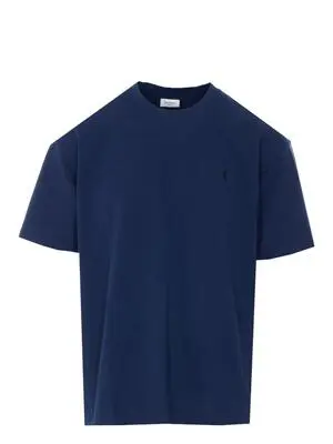 Saint Laurent Piquet Cassandre Oversize T-shirt - Blue