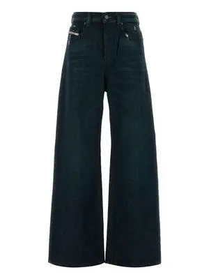 DIESEL® Dark Wash Wide Leg Jeans - Blue