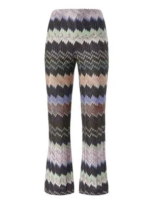 Missoni Zigzag Pattern Metallic Thread Trousers - Multicolor