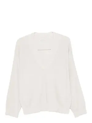 Brunello Cucinelli Cotton V-neck Sweater - Multicolor