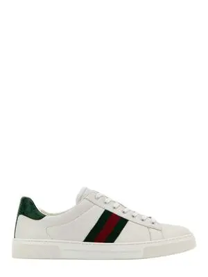 Gucci GUCCI Calf Skin Leather Ace Sneakers White