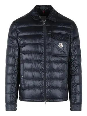 Moncler Mourillon Quilted Shirt Jacket - Blue