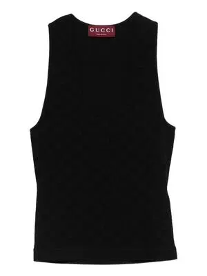 Gucci Monogram Knit Sleeveless Top - Multicolor