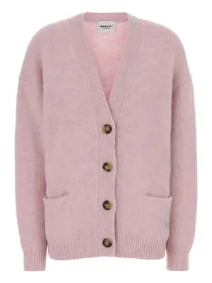Isabel Marant Étoile ISABEL MARANT ETOILE Eborah Cardigan In Melange Alpaca Blend Pink