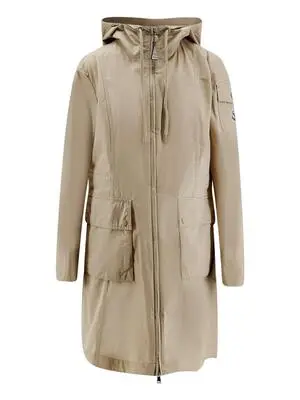Moncler Laerte Cotton Blend Long Jacket - Multicolor