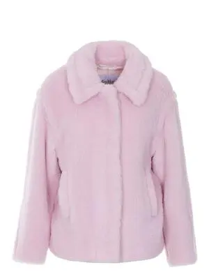 Max Mara Teddy Effect Jacket - Pink