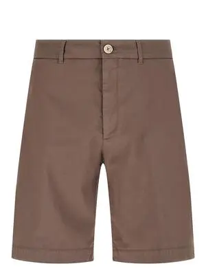 Brunello Cucinelli BRUNELLO CUCINELLI American Pima Cotton Garbadine Bermuda Shorts Brown