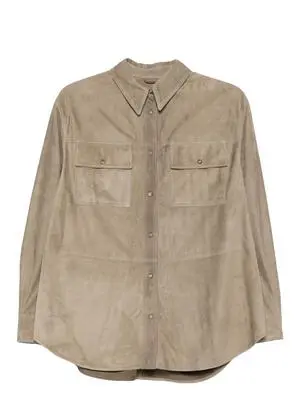 Brunello Cucinelli BRUNELLO CUCINELLI Leather Shirt Multicolor