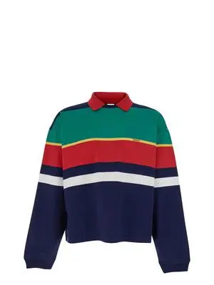 Versace Striped Cotton Sweatshirt - Multicolor