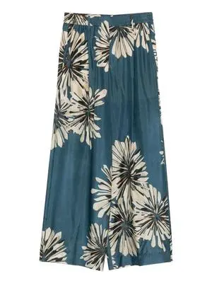Brunello Cucinelli Printed Silk Trousers - Multicolor