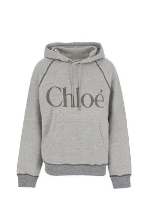Chloé Cotton Blend Sweatshirt With Logo - Multicolor