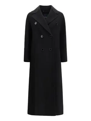 Max Mara Double-breasted Wool Coat - Black
