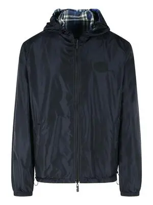 Burberry Dark Polyester Reversible Jacket - Blue