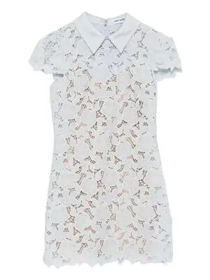 SELF-PORTRAIT Floral Lace Day Dress - Blue