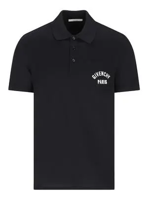 Givenchy Givenchy Men Front Pocket Cotton Polo Blue
