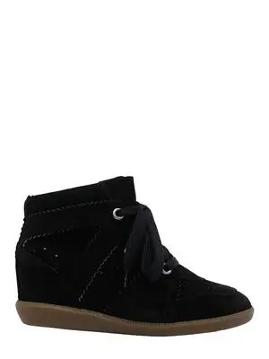 Isabel Marant Étoile Isabel Marant Bobby Suede Wedge Sneakers Black