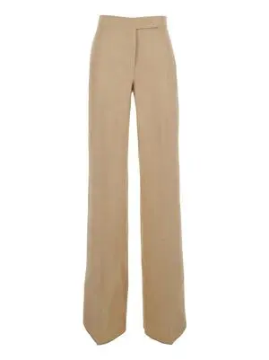 Max Mara MAX MARA Linen Straight Leg Pants Multicolor