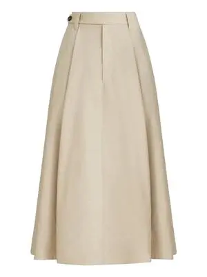 Brunello Cucinelli Cotton Pleated Skirt - Multicolor