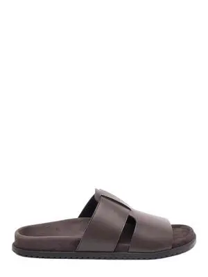Dolce & Gabbana Leather Slide Sandals - Multicolor