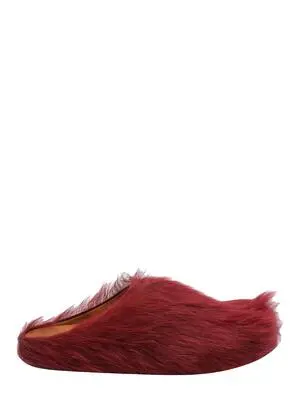 Marni MARNI Fussbett Sabot, Fur Effect Red