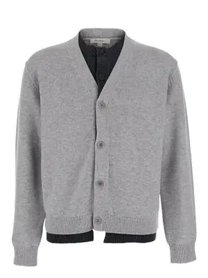 JW Anderson Layered V-neck Cardigan - Gray