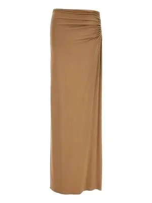 Magda Butrym MAGDA BUTRYM '01' Stretch Viscose Maxi Skirt Cream