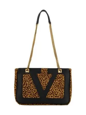 Valentino Garavani Printed Calf Hair Shoulder Bag - Multicolor