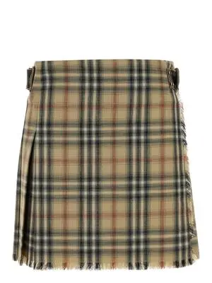 Burberry Embroidered Wool Mini Skirt - Multicolor