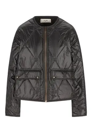Celine Quilted Nylon Bomber Jacket - Multicolor